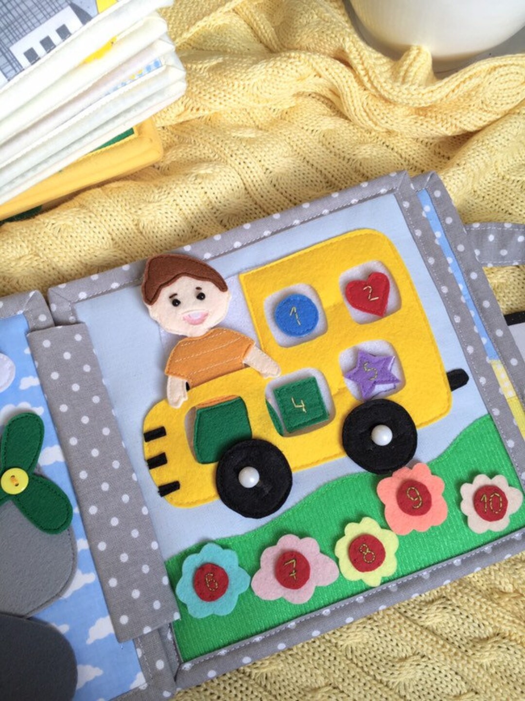 Quiet Book for Toddler Transport Busy Book Educational - Etsy