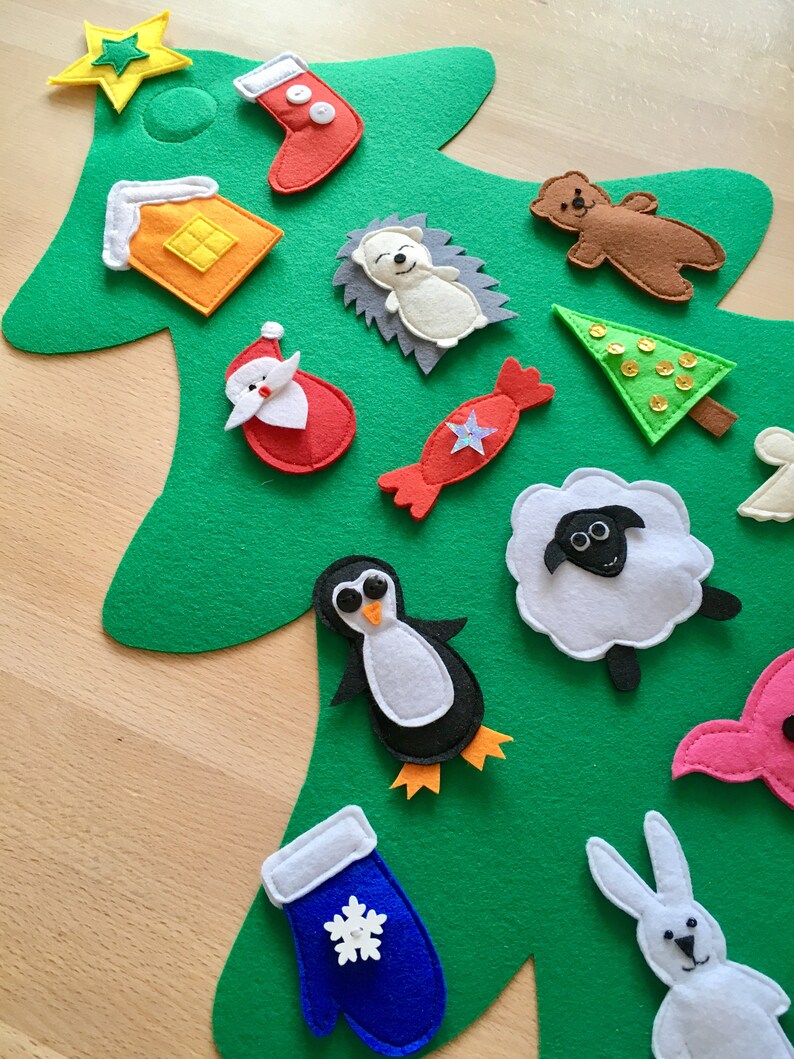 Magnet felt Christmas tree for toddler | Etsy