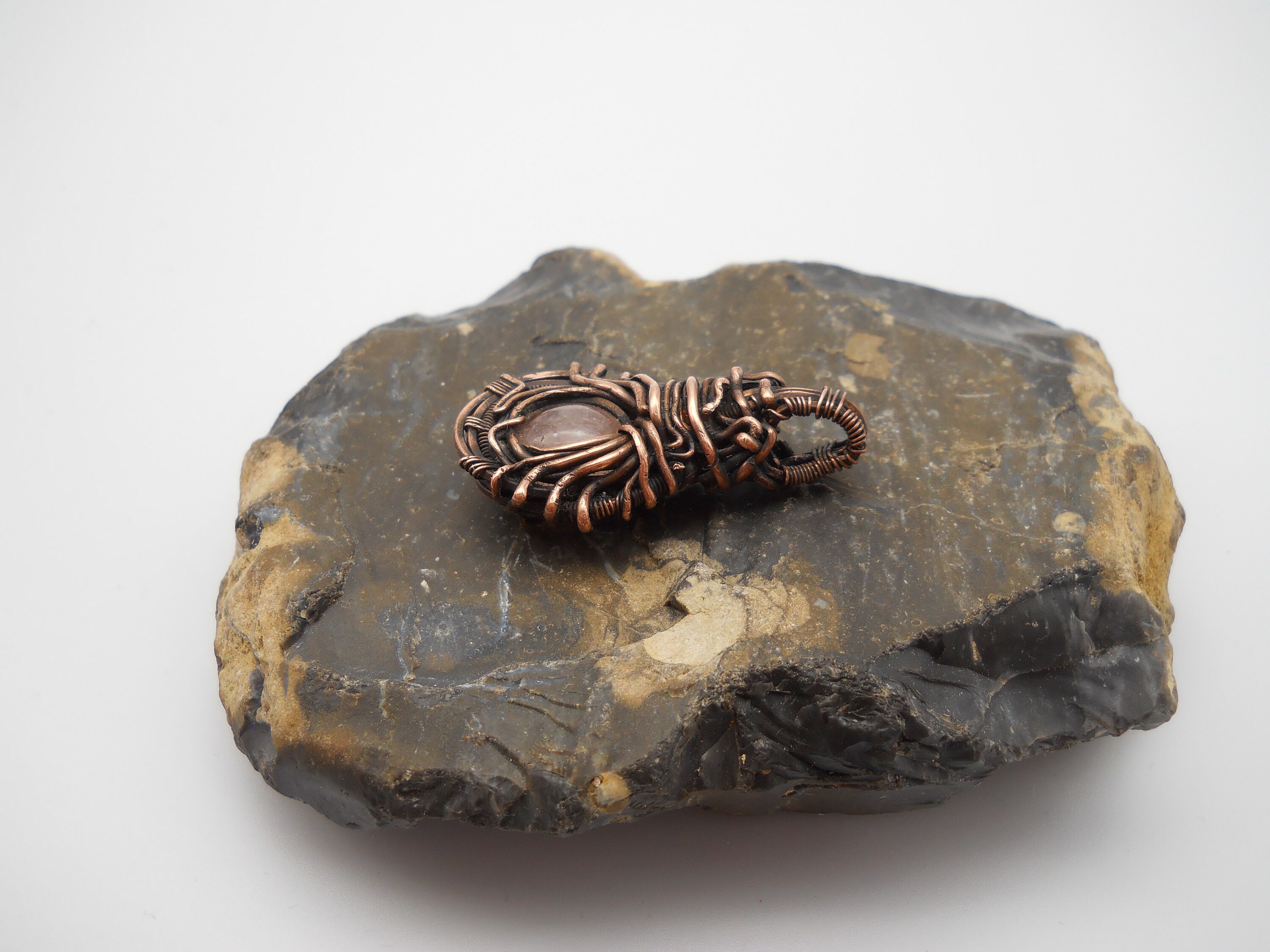 Giger Inspired Morganite Alien Wire Wrapped Copper Pendant - Etsy