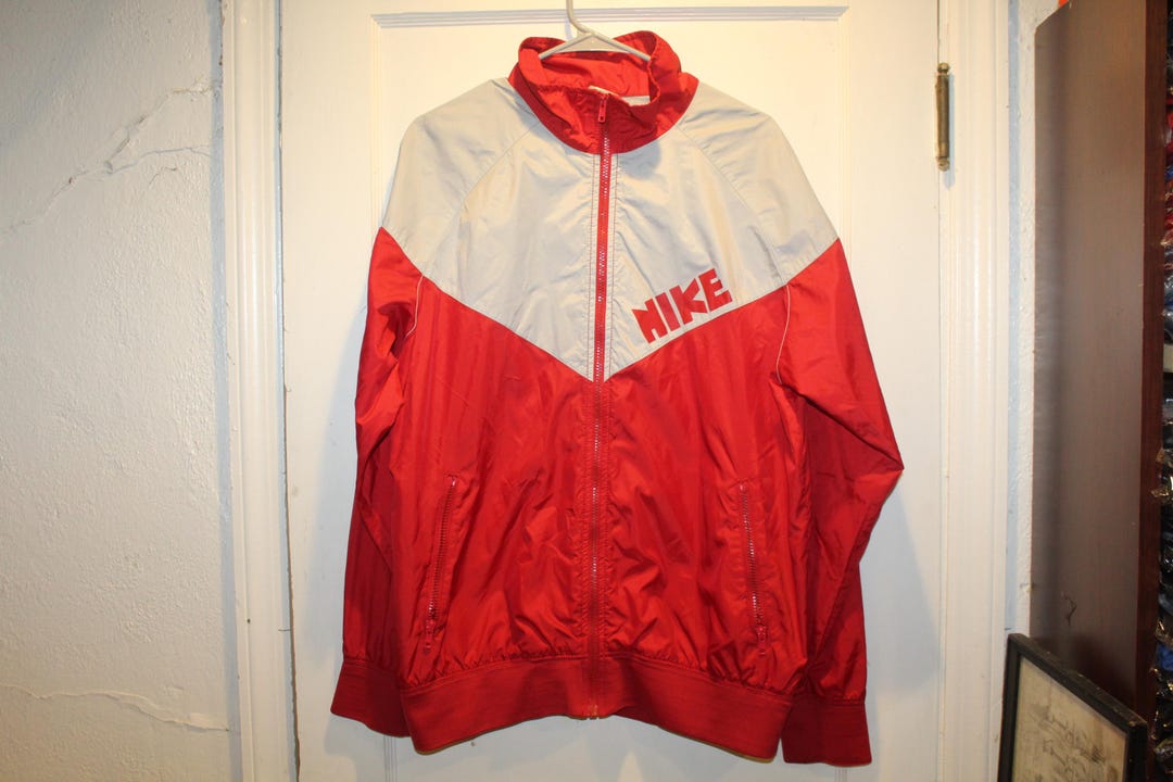 90's NIKE Silver Tag Vintage Nylon Track Jacket Large - Etsy