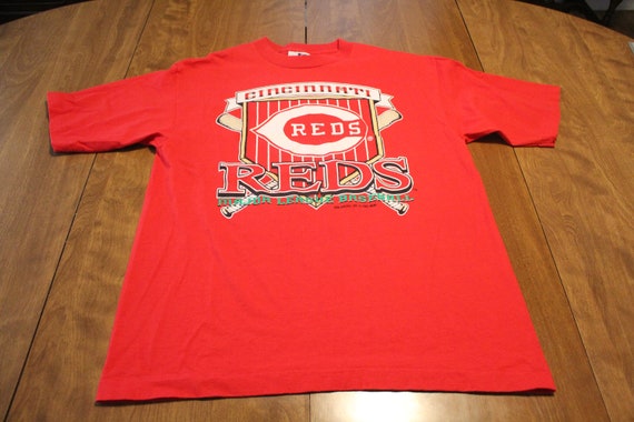 Vintage 1992 Logo Athletics Cincinnati Reds MLB Red T… - Gem