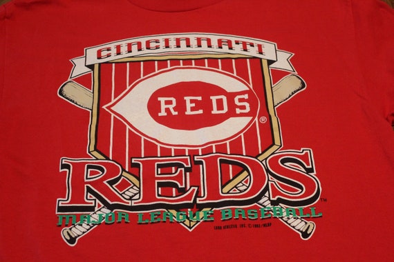Vintage 1992 Logo Athletics Cincinnati Reds MLB Red T… - Gem