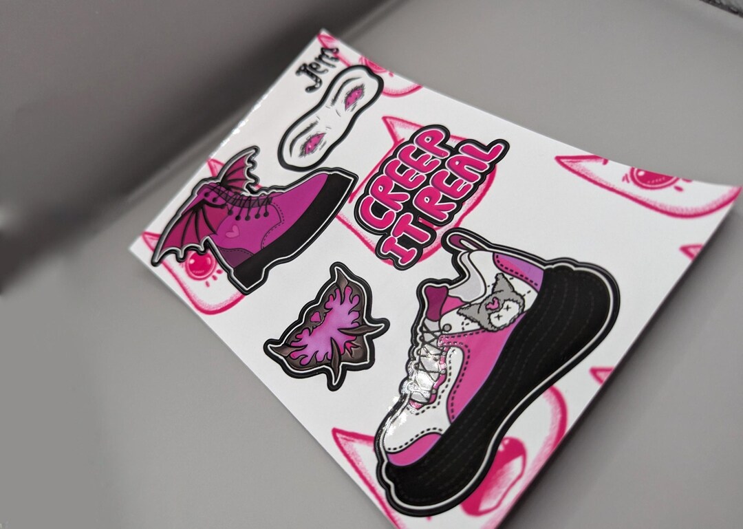 Handmade A6 Punk Sticker Sheet - Etsy