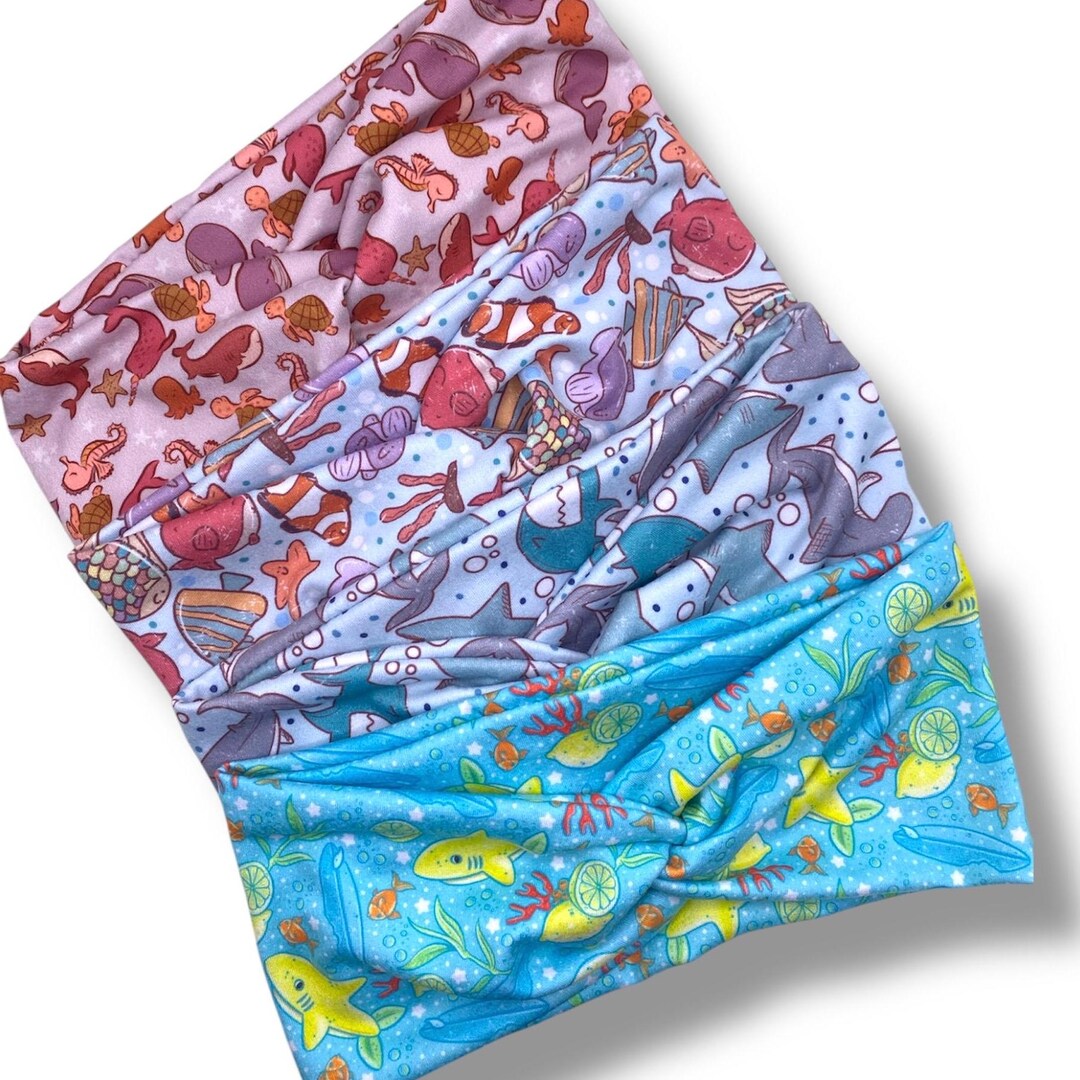 Shark Headband | Fish Twist Headband | Ocean Headband | Stretchy Cute ...