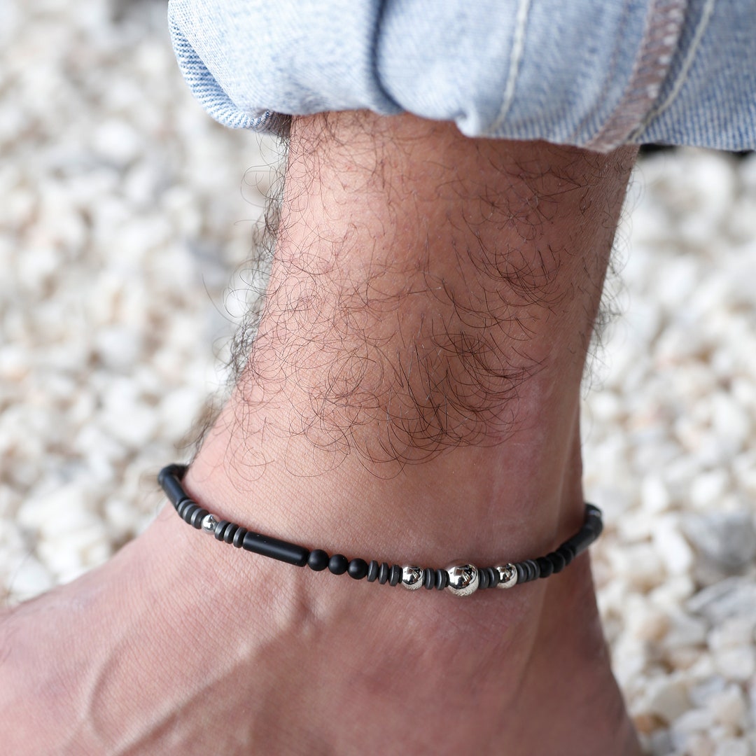 Anklet for Men, Handmade With Love, Mens Body Jewelry, Stainless Steel Anklets, Men's Anklet ...