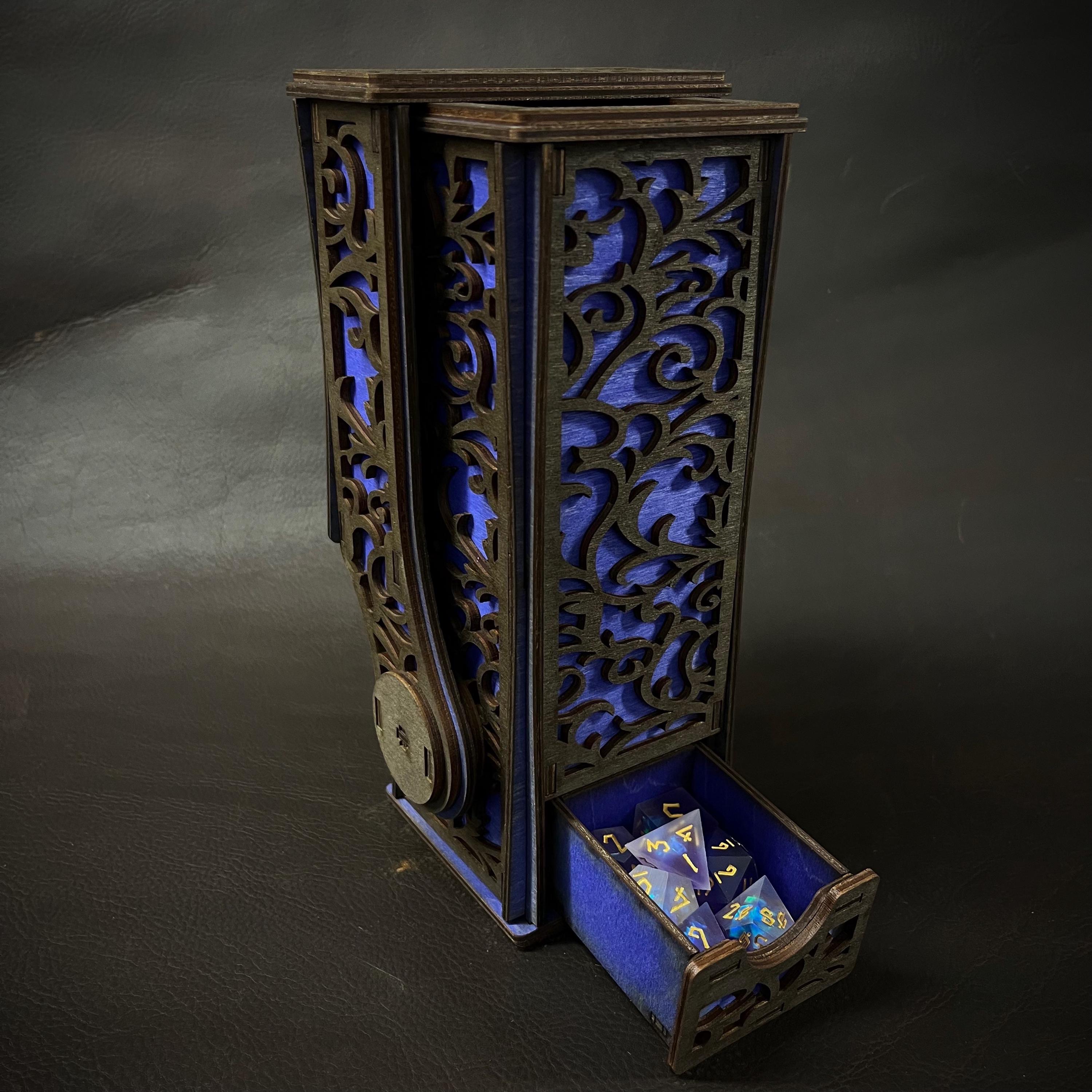 Collapsable Dice Tower | Dnd Laser Engraved Dice Box | Dnd Gift | Dice ...