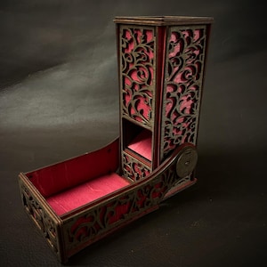 Collapsable Dice Tower | Dnd Laser Engraved Dice Box | Dnd Gift | Dice ...