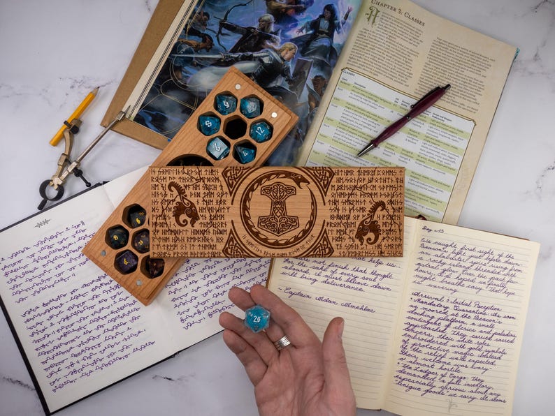 Dice Box | Thor's Hammer | Dnd Laser Engraved Dice Box | Dnd Gift ...