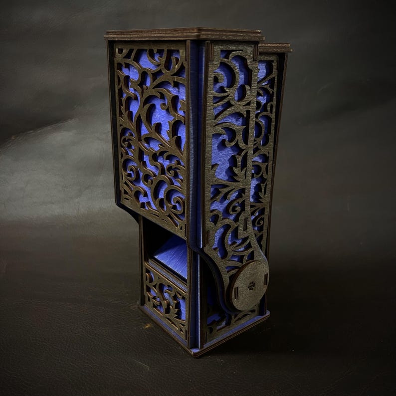 Collapsable Dice Tower | Dnd Laser Engraved Dice Box | Dnd Gift | Dice ...