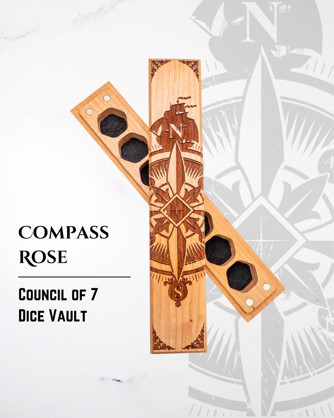 Dice Box | Compass Rose - Etsy