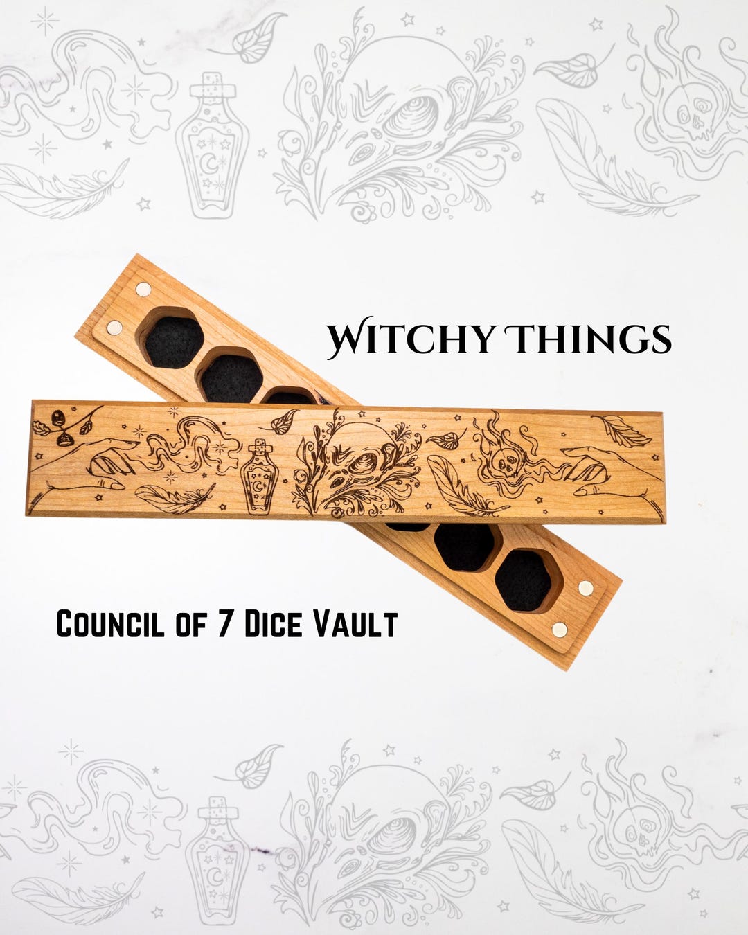 Dice Box | Witchy Things | Dnd Laser Engraved Dice Box | Dnd Gift ...