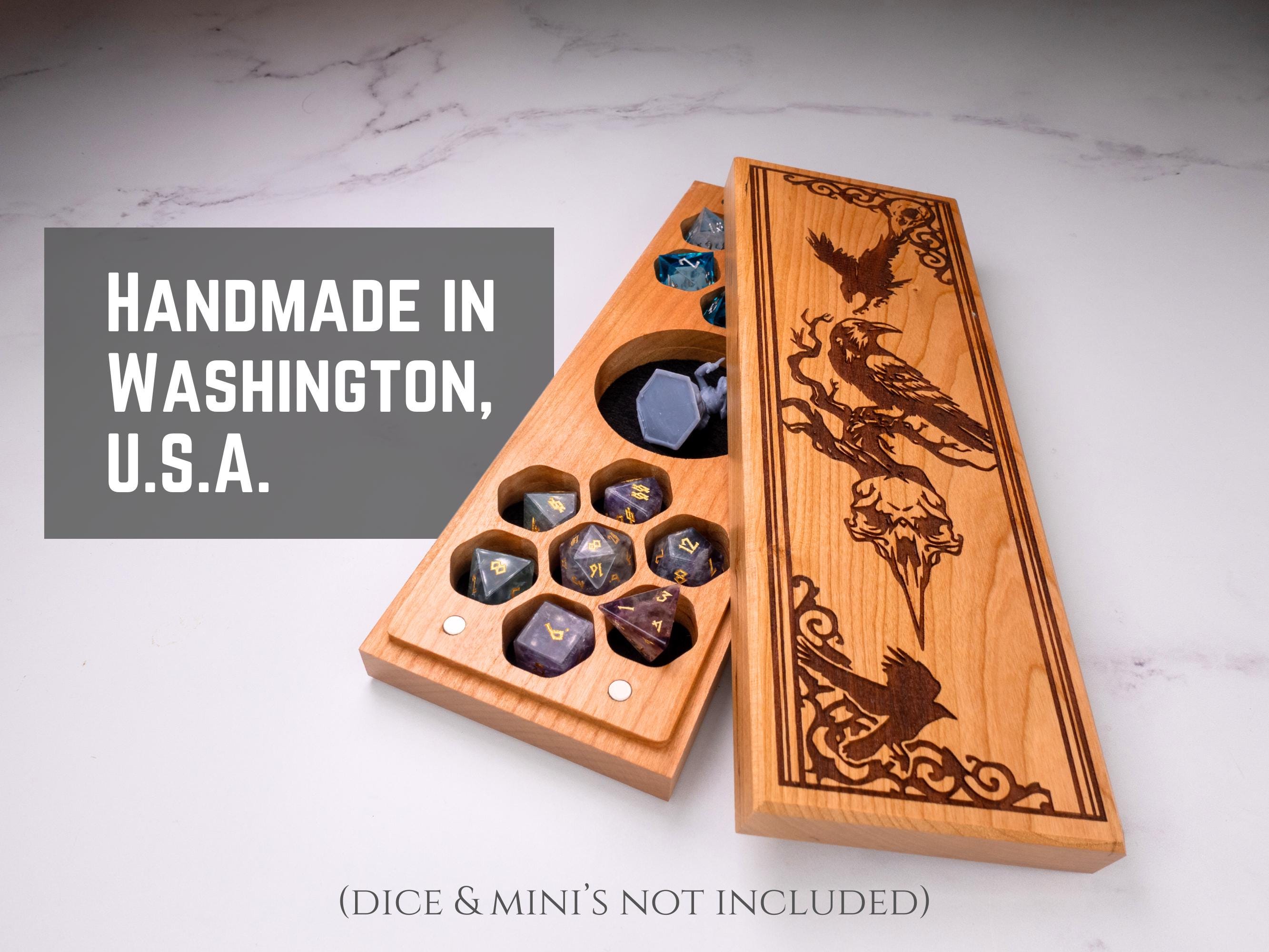 Dice Box | Gothic Raven | Dnd Laser Engraved Dice Box | Dnd Gift | Dice ...