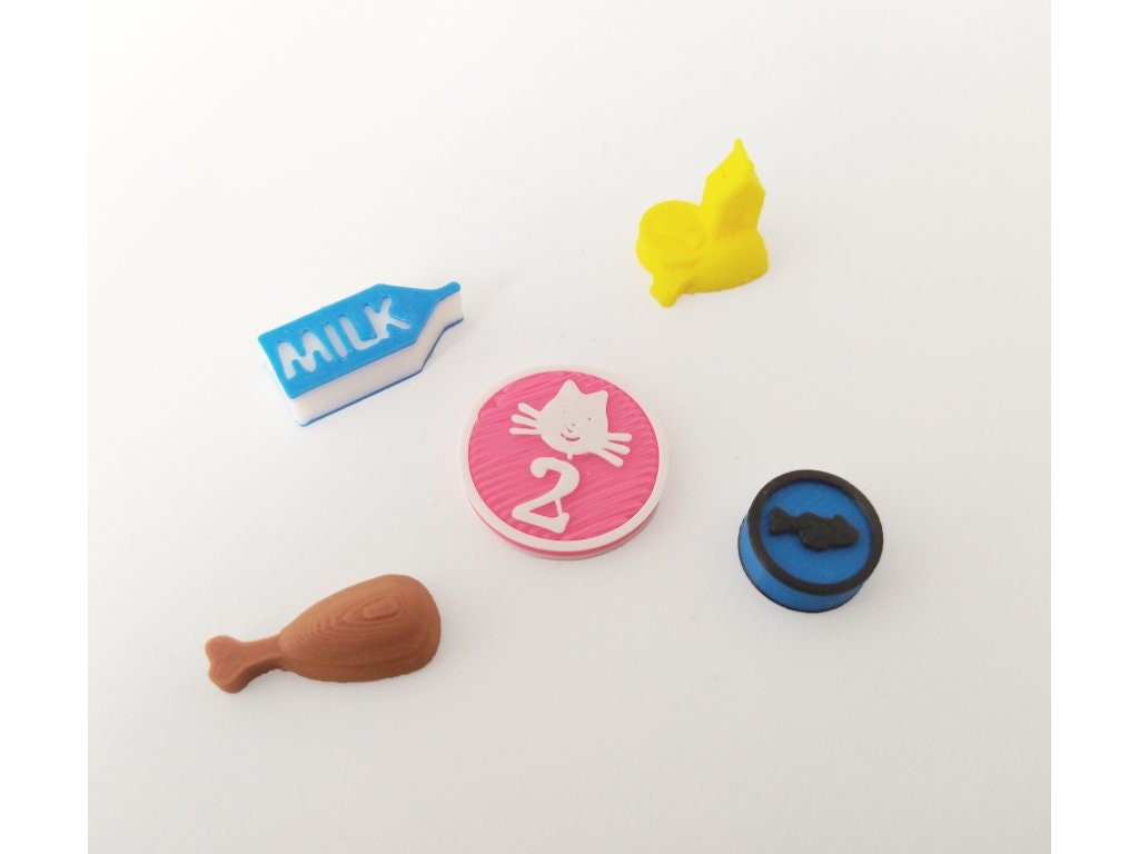 Cat Lady: Plastic Food Tokens (token Replacements) - Etsy