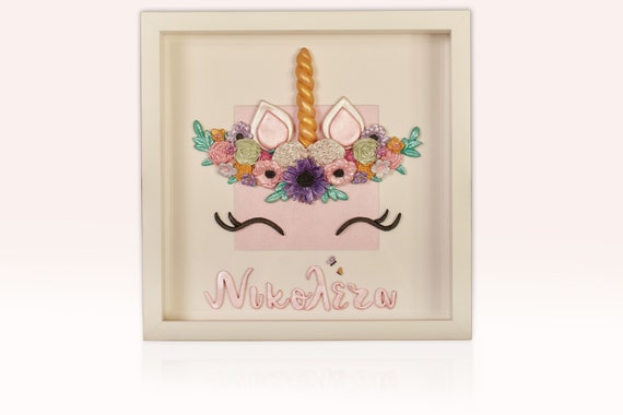 Unicorn Baby Shower Photo Frame New Baby Boy Gift Personalised Money