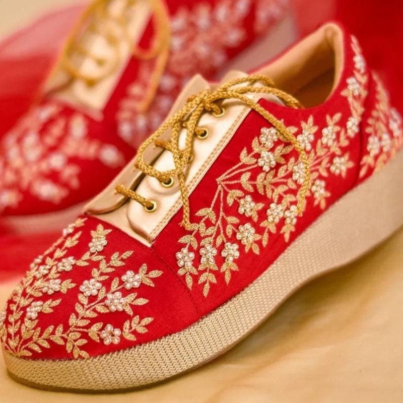 Red Bridal Shoes - Etsy