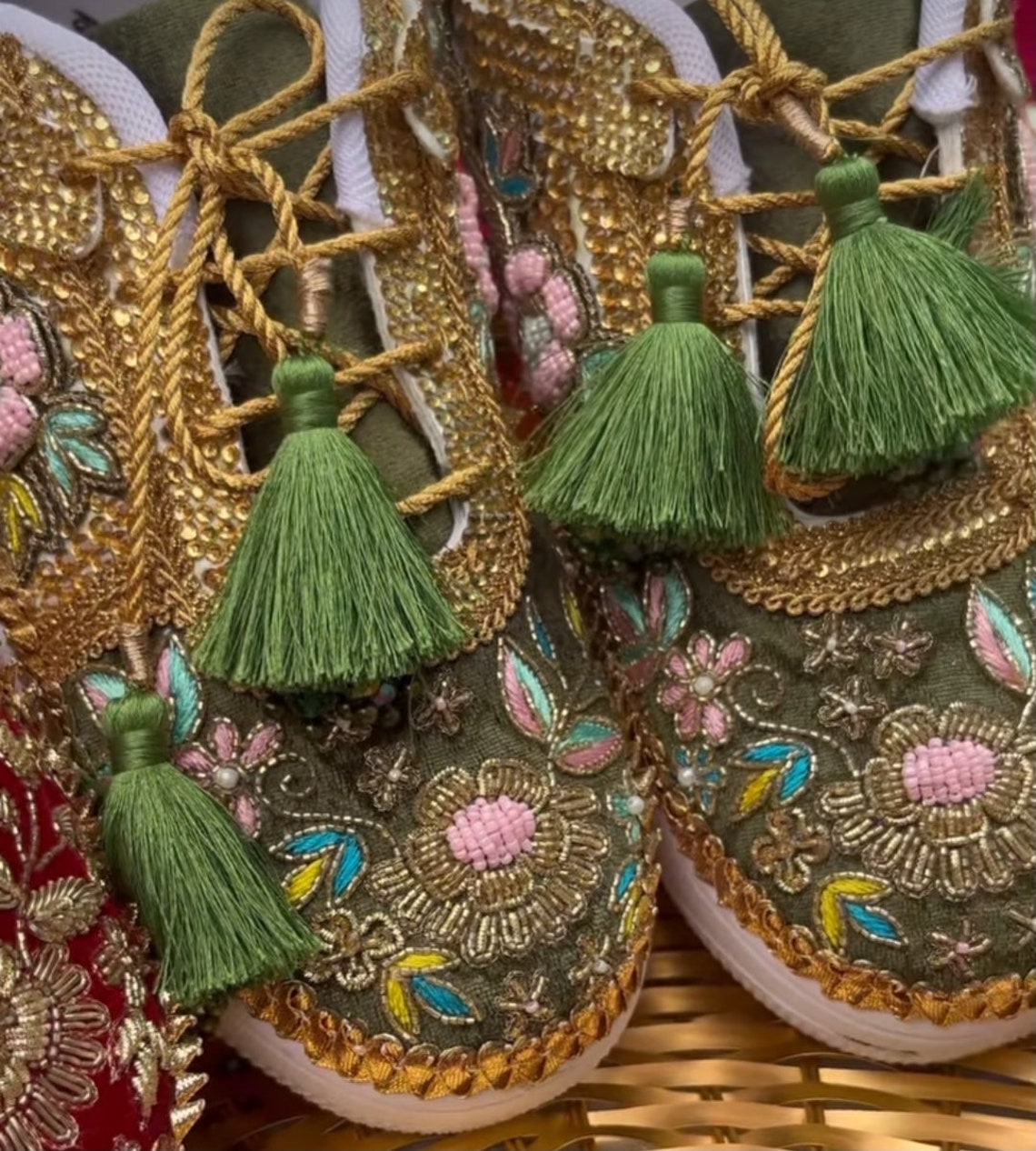 Indian Wedding BRIDAL SNEAKERS, Heavily Embroidered, PERSONALIZED Gift ...