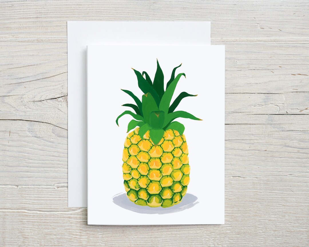 Pineapple Note Card | Botanical Card | Fruit Stationary | Tropical ...