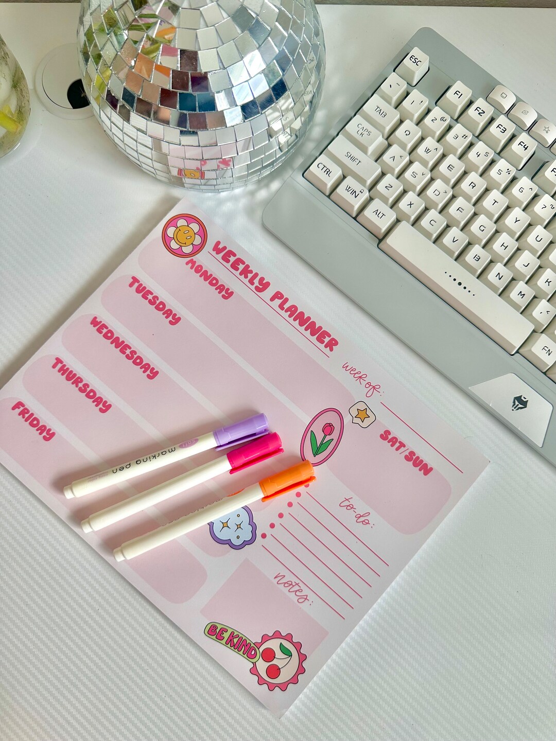 Weekly Planner Notepad to Do List, Stationary, Back to School, Back to ...