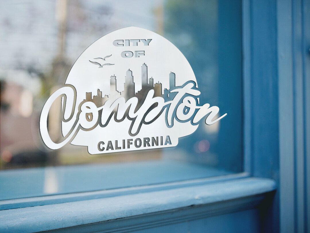 CIUDAD DE COMPTON Adhesivo, Adhesivo, Calcomanía Pvc - Etsy España