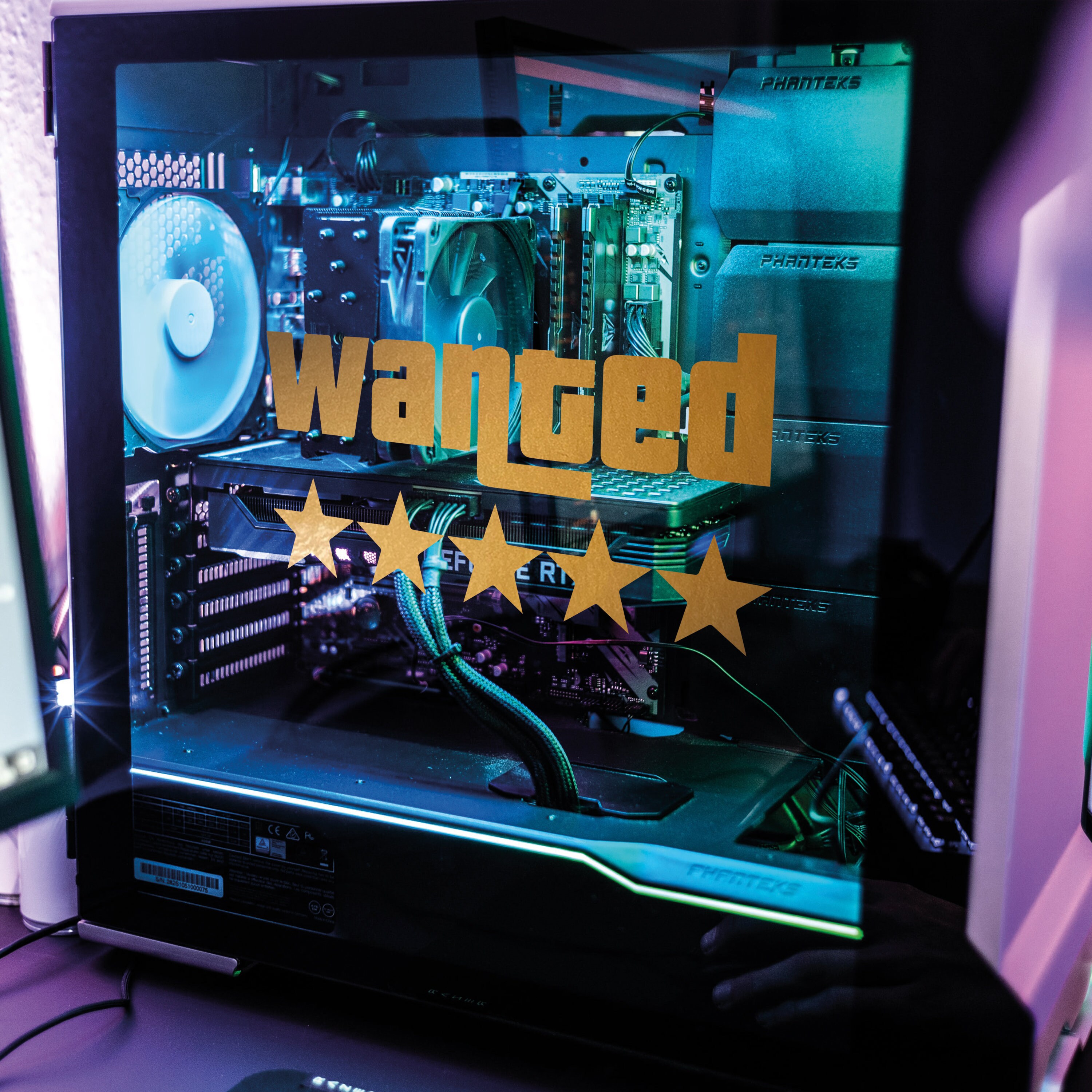WANTED Gold Sticker for Computer Tower Gamer Decal - Etsy