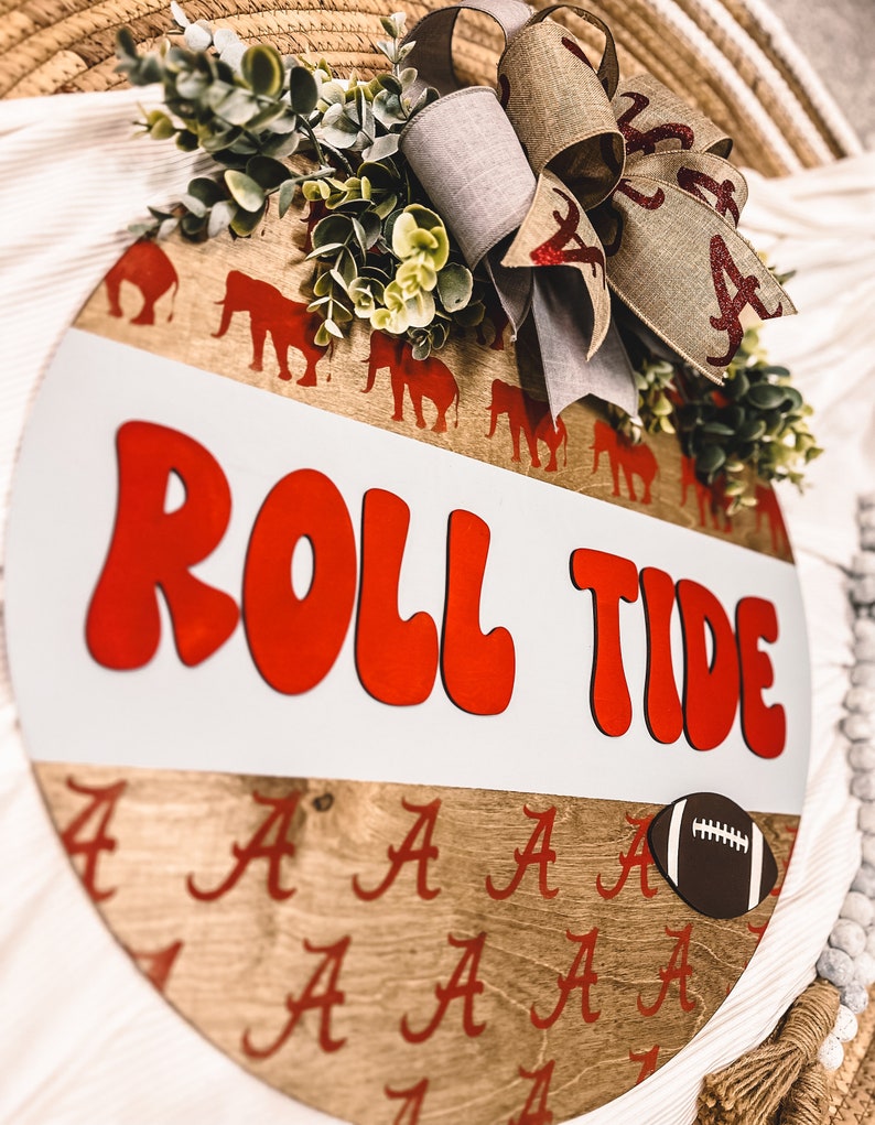 Alabama Roll Tide Door Hanger - Etsy