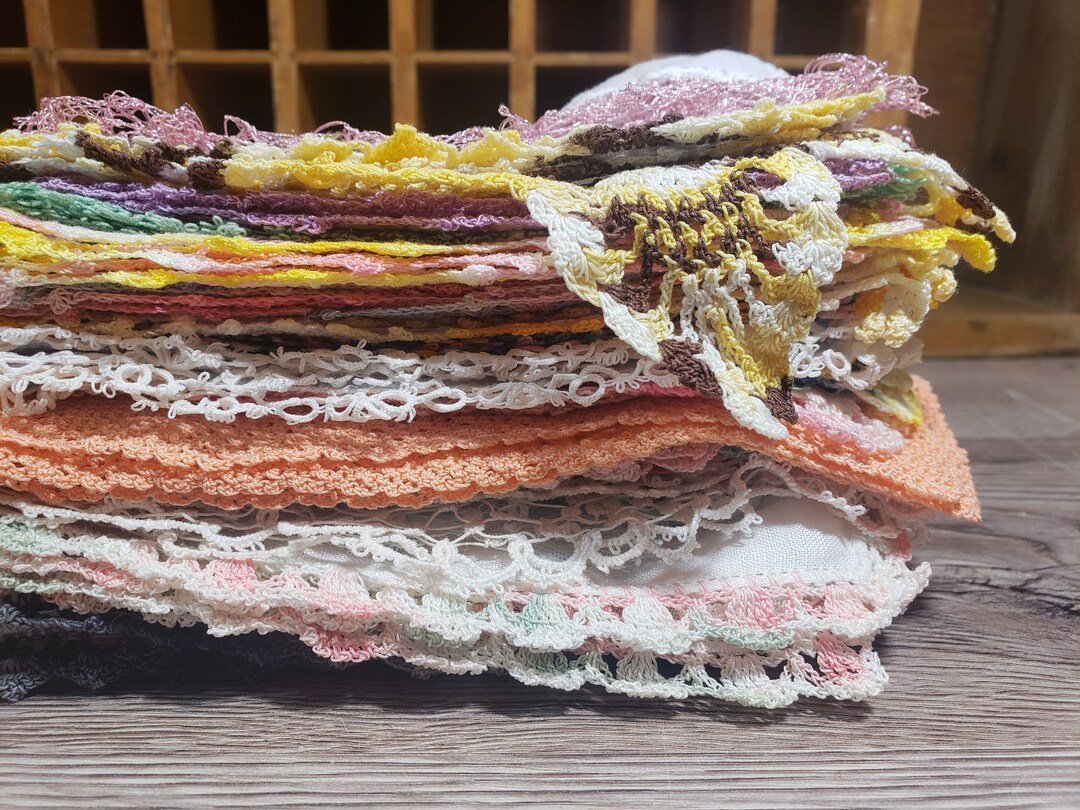 Collection of VG Crochet Edged Hankies for Your Embroidery and Craft ...