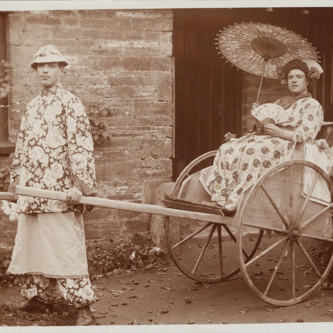 Original 1910's Photo 'rickshaw Fun' Cross Dressing, Unusual Photo ...