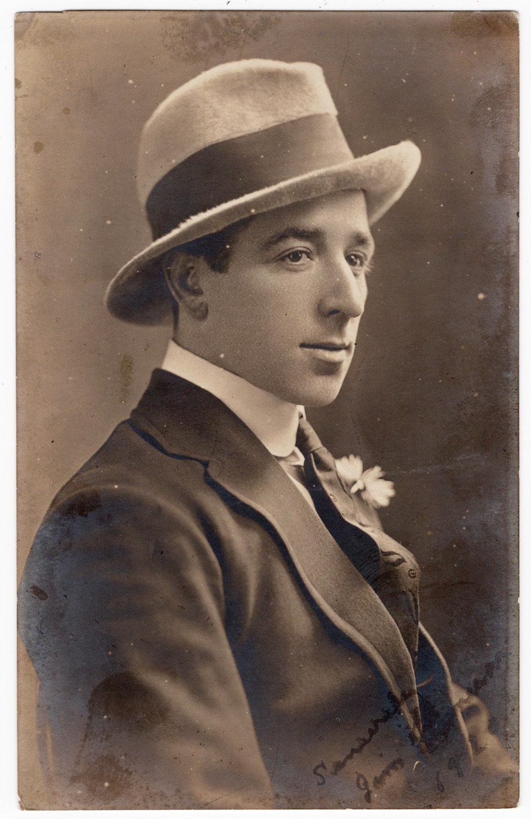 Vintage Gentleman Photo 'dapper Tom' Young Chap in Trilby, Men's ...