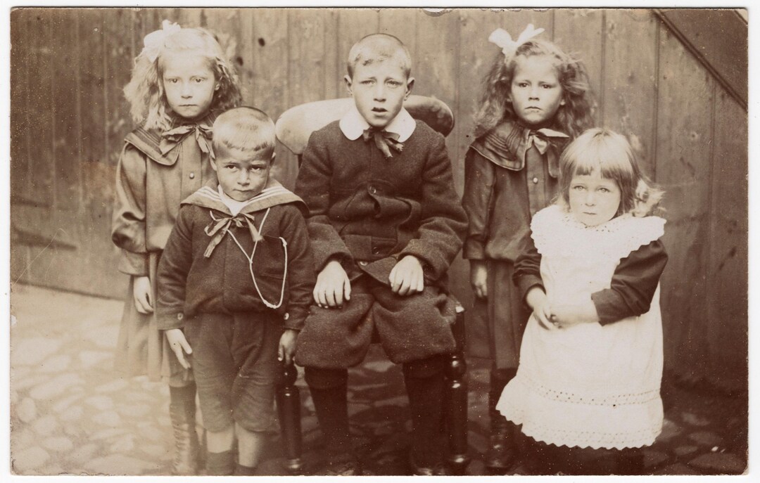 1900s Children Photo 'sunday Best' Vintage Children Photo Postcard ...