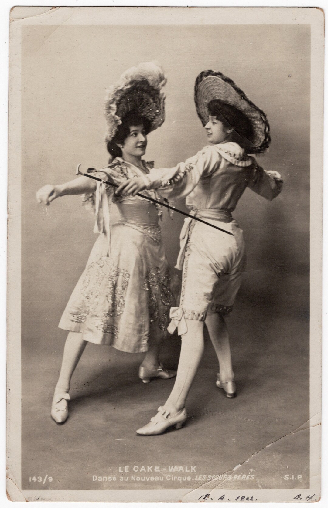 Edwardian Photo 'le Cake-walk' 1900's Dance, Dancers, Performers ...