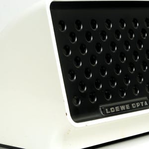 Classic 70s Radio Loewe Opta R11 Line-2001 White Black Radio POPART ...