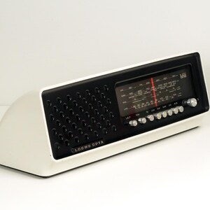 Classic 70s Radio Loewe Opta R11 Line-2001 White Black Radio POPART ...
