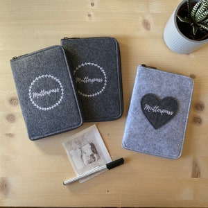 Felt Maternity Record Book Cover - With Heart or Wreath Embroidery ...