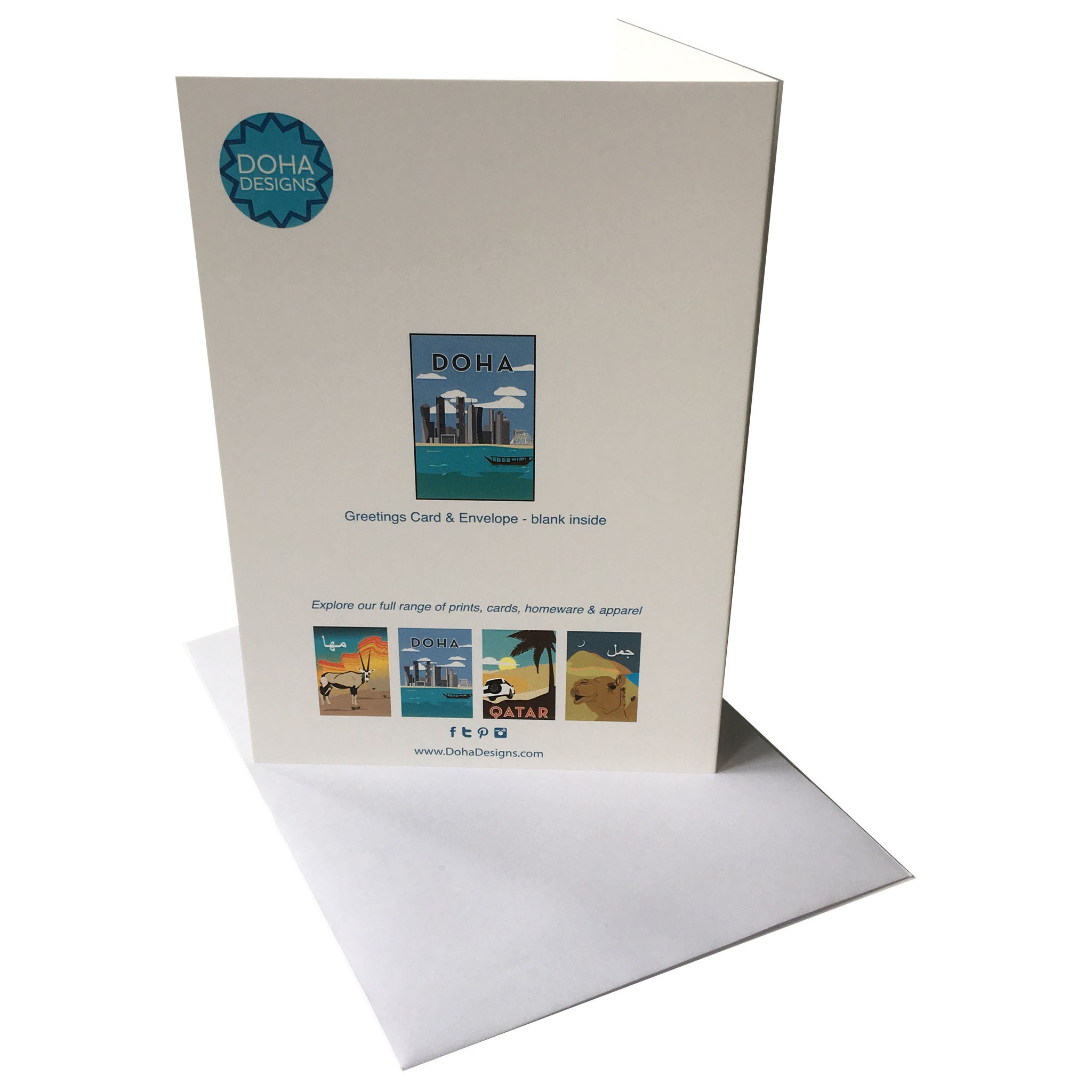 Lugares prominentes de Doha, Qatar Greetings Cards - Etsy España