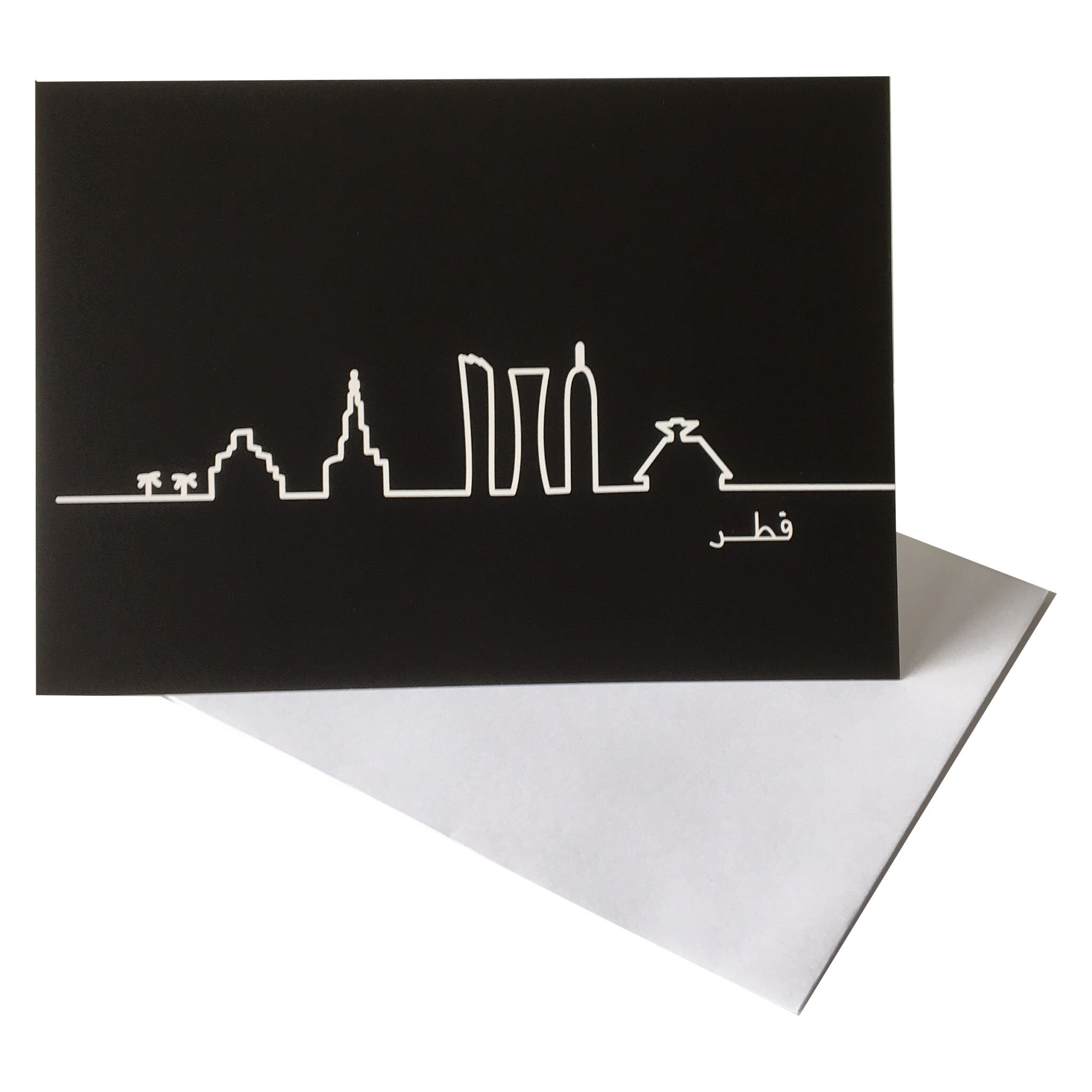 Lugares prominentes de Doha, Qatar Greetings Cards - Etsy España