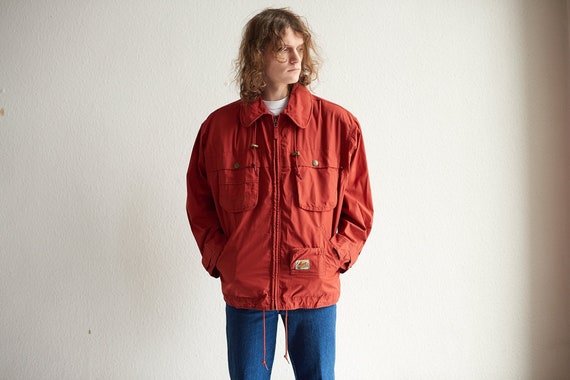 Vintage red outdoor utility jacket . Lightwear 80s sp… - Gem