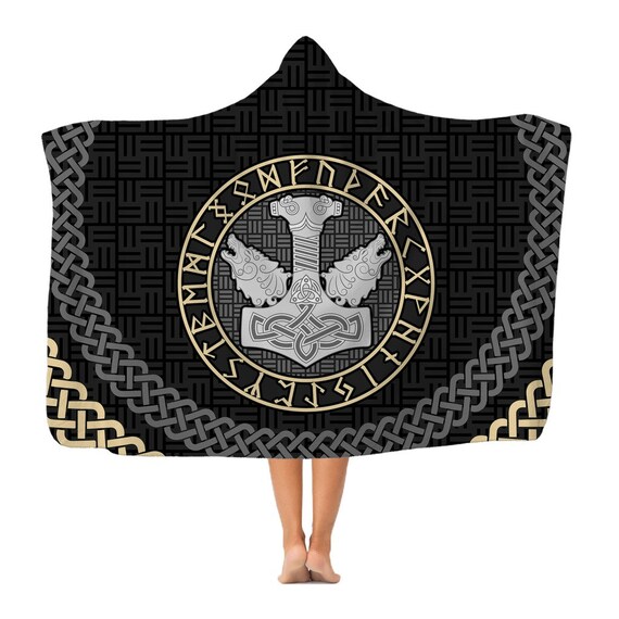 Viking Mjolnir Thor's Hammer Celtic Pattern Premium Fleece - Etsy