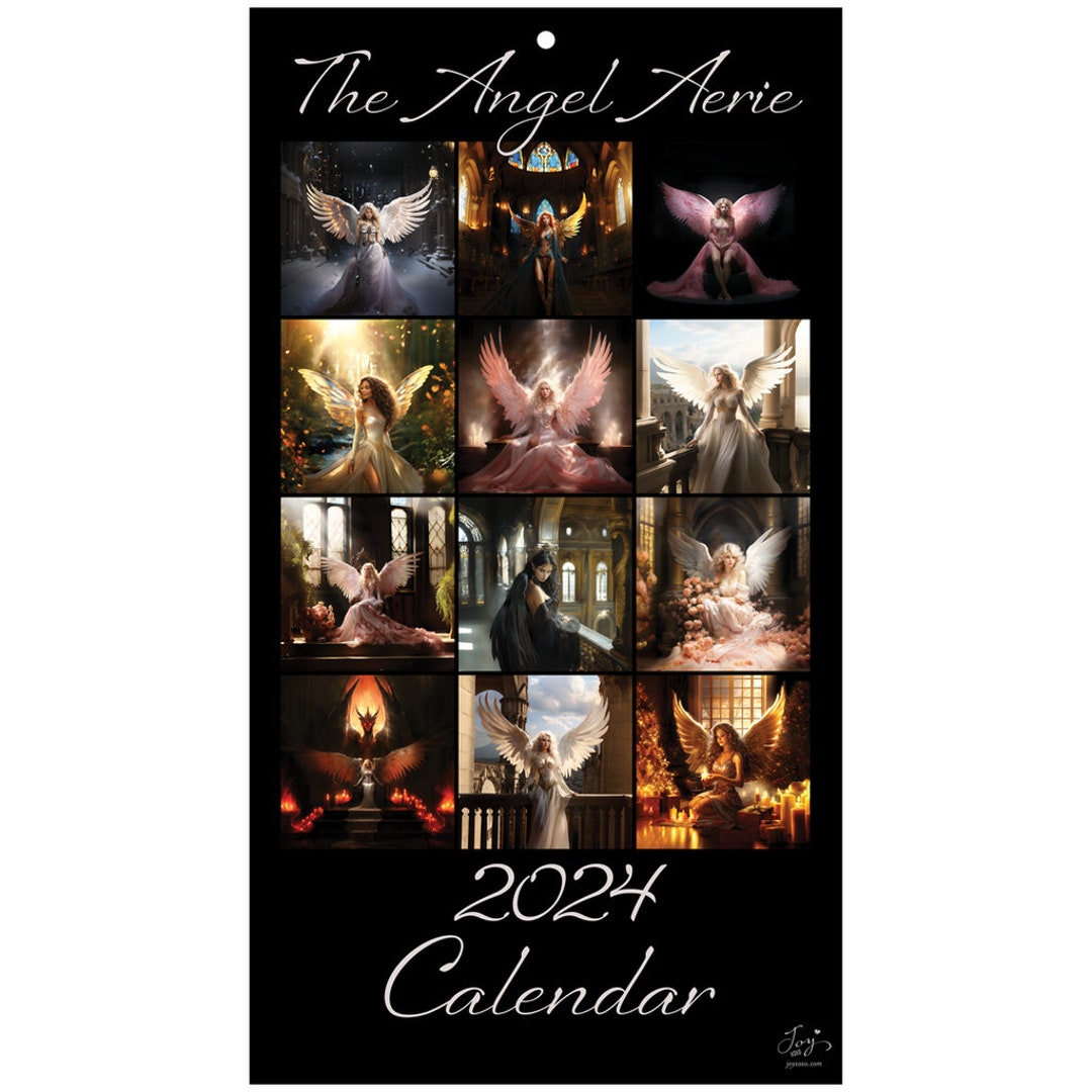 2024 Fantasy Angel Wall Calendar Sunday Start - Etsy