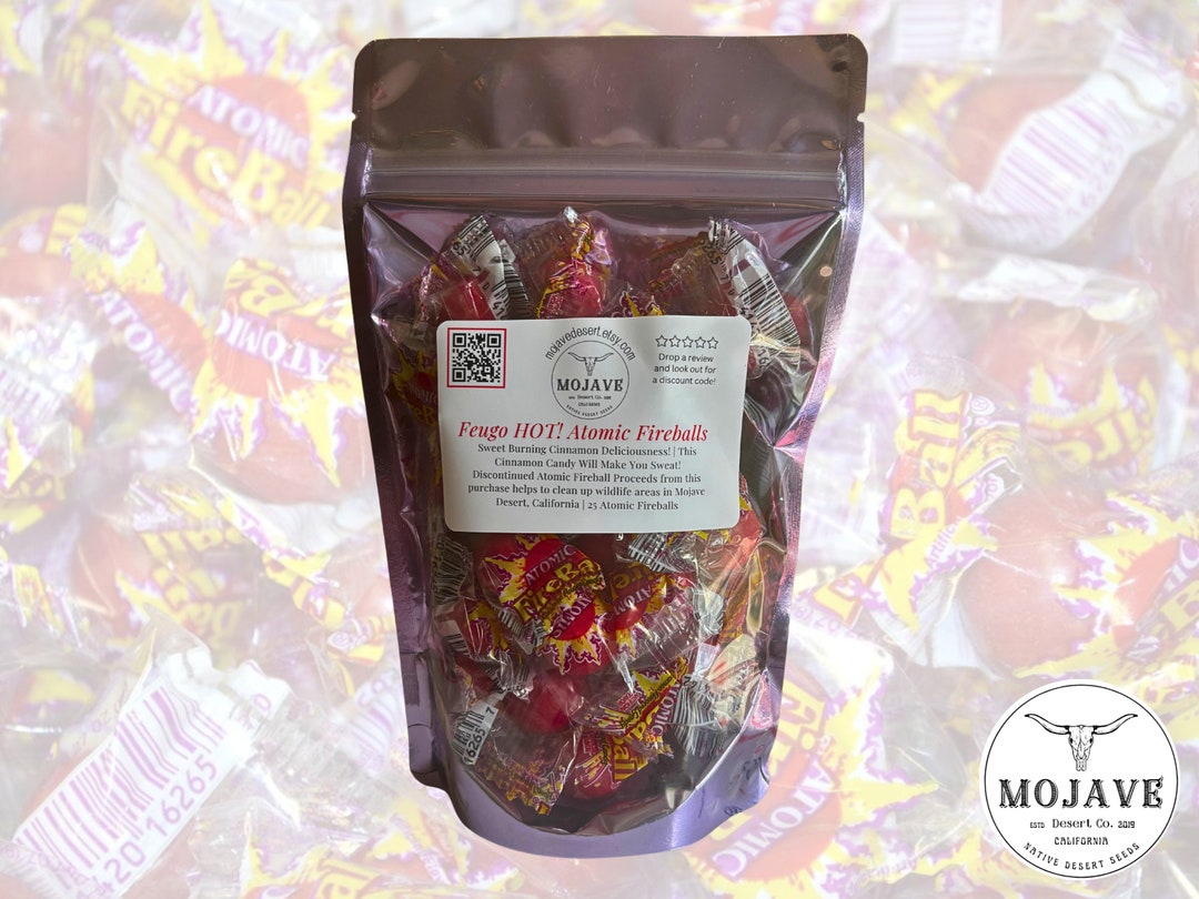 Atomic Fireballs 25 - Original Hot Cinnamon Jawbreaker Candy Atomic ...