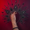 Snake Headpiece, Snake Queen Crown, Black Gold Roses Halo Crown, Medusa ...