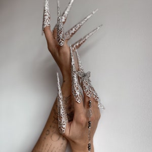 Silver Finger Claws, Armor Rings, Fairy Bracelet Full Finger, Sugar ...
