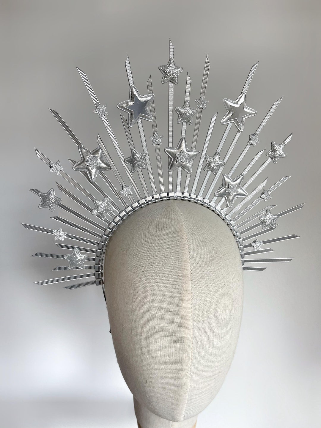 Silver Star Crown, Celestial Crown, Star Halo Crown, Happy Holidays ...