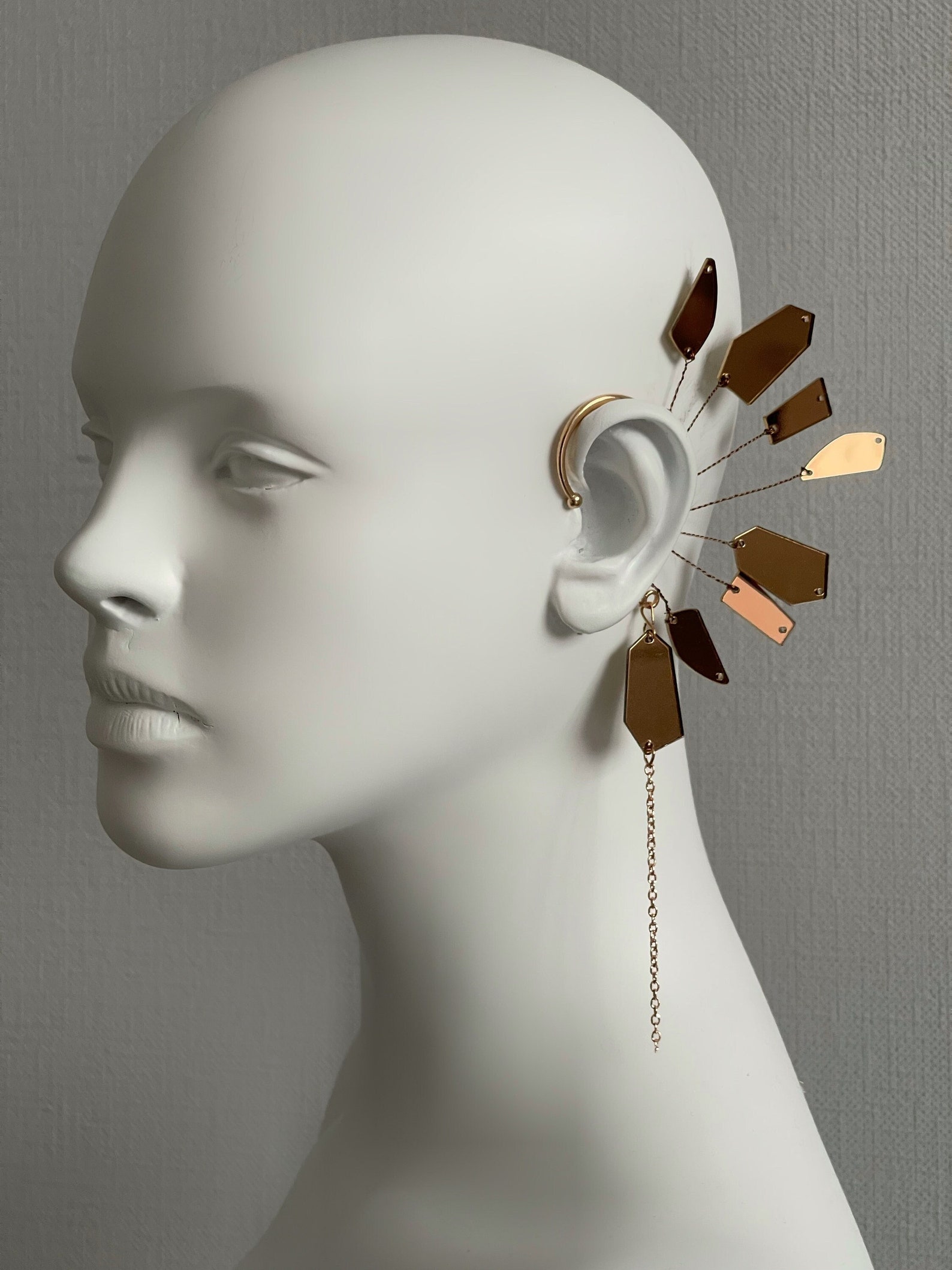 Dragon Ear Cuff No Piercing, Plexi Glass Ear Cuff Earrings, Fake Ear ...
