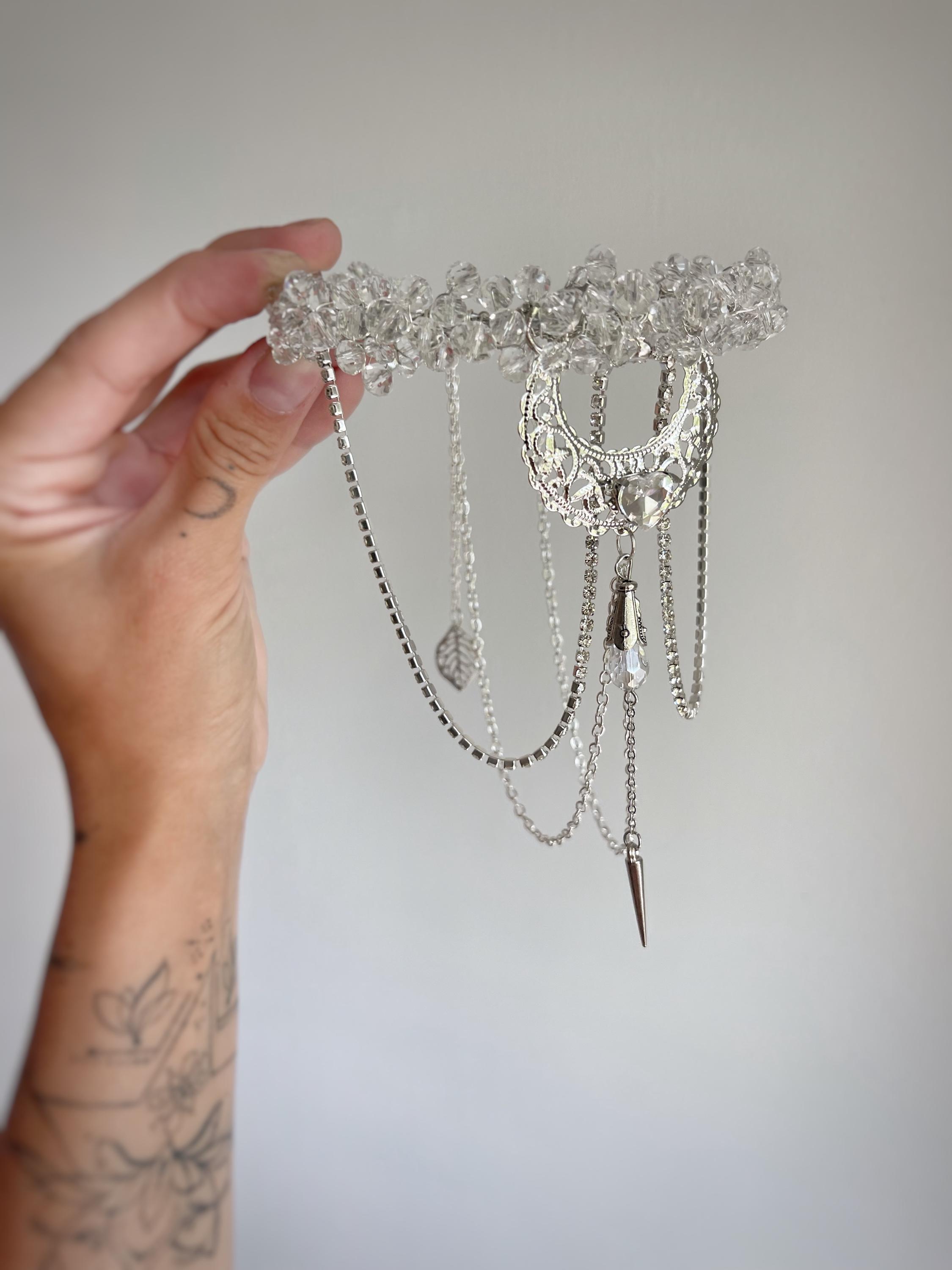 Gold Celestial Arm Cuff: Beaded Crystal Upper Arm Band - Etsy