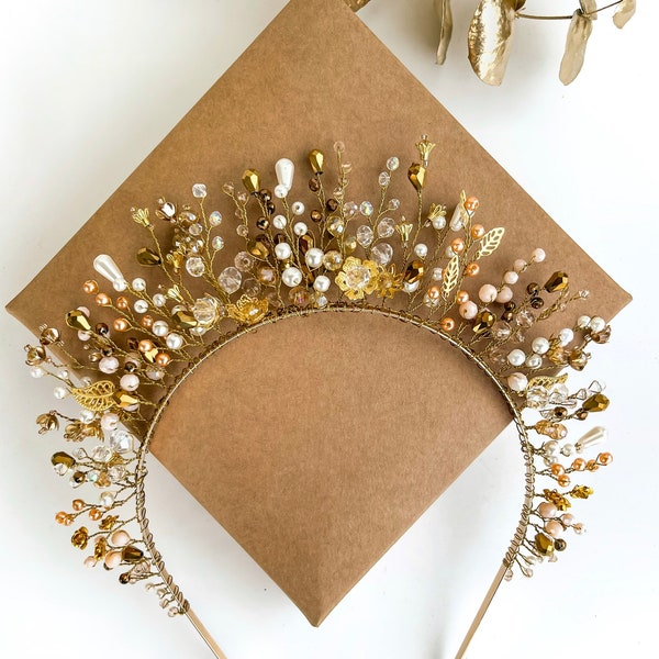 Gold Leaf Headpiece - Etsy