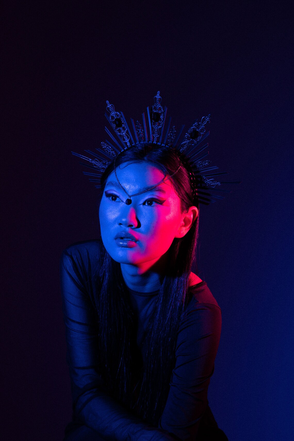 Gothic Halo Crown Black Dark Fairy Headpiece Gothic Lolita - Etsy