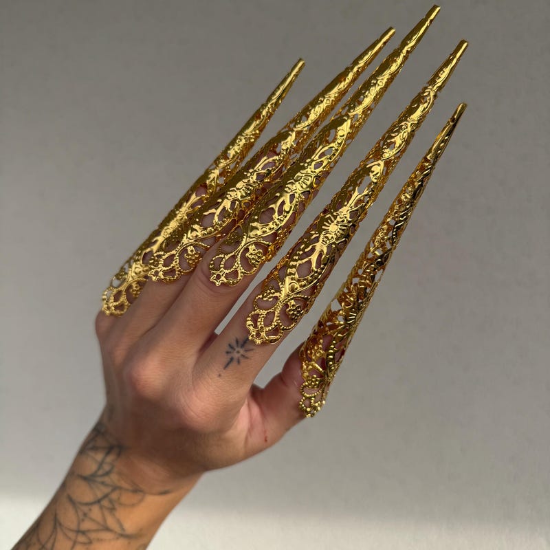Metal Finger Nails - Etsy