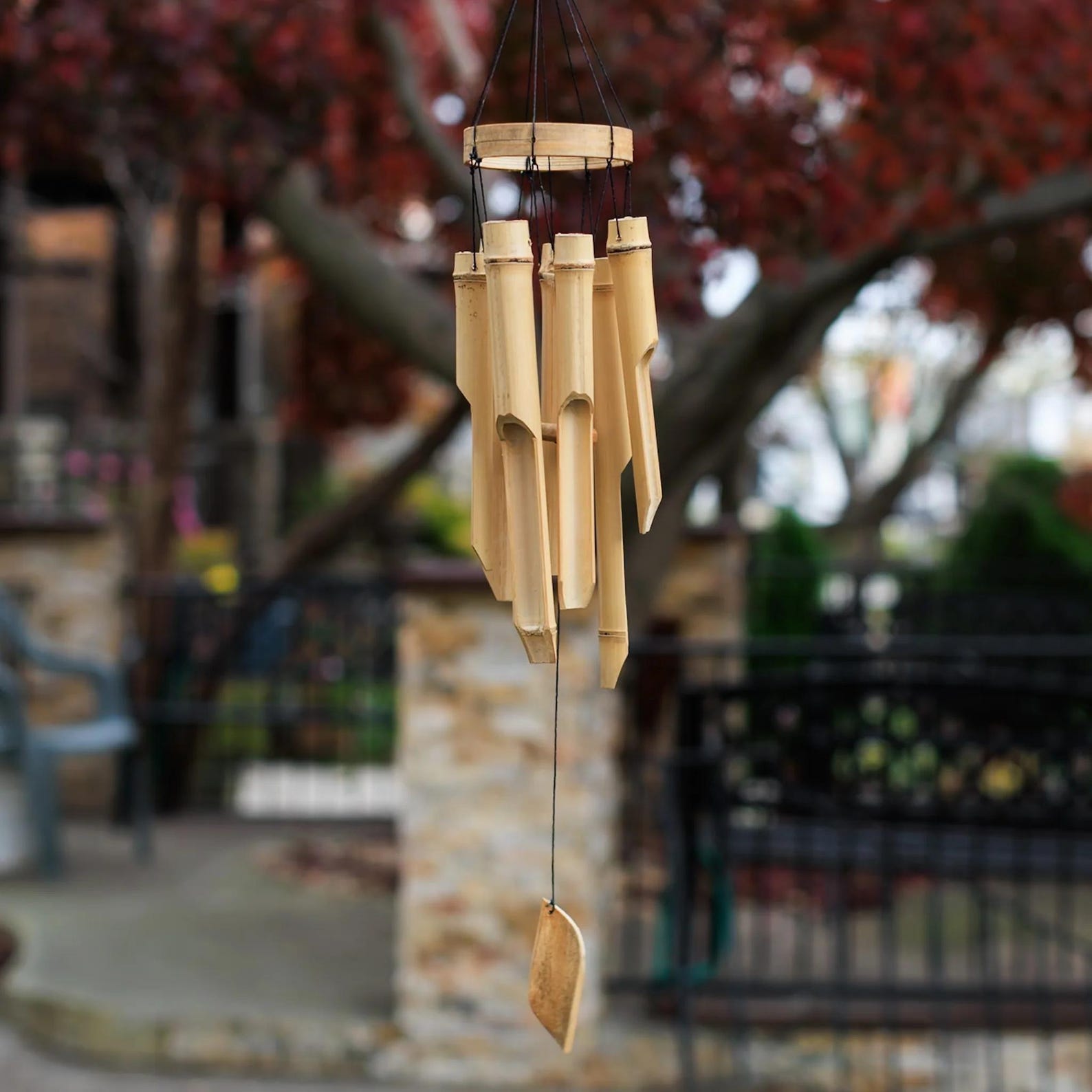 Bamboo Circle Wind Chimes - Etsy