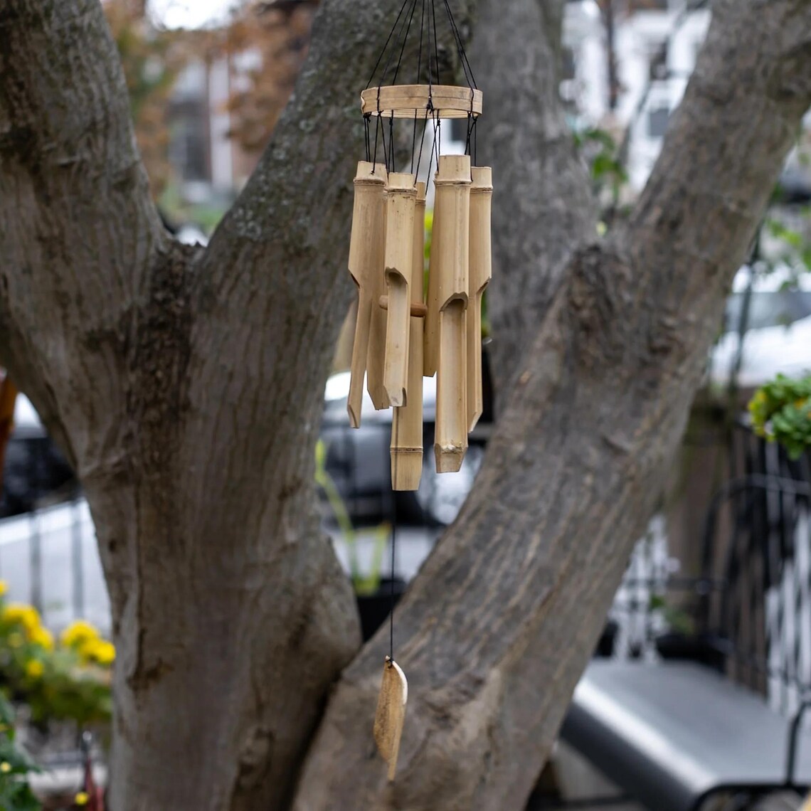 Bamboo Circle Wind Chimes - Etsy