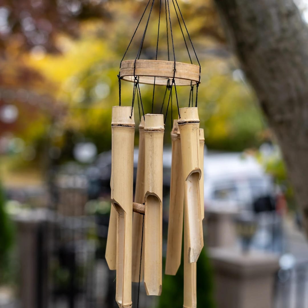 Bamboo Circle Wind Chimes - Etsy
